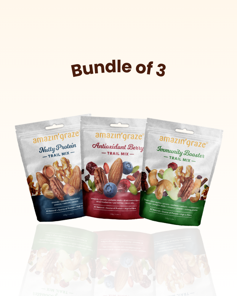 Bundle of 3 Trail Mixes – Amazin' Graze Singapore