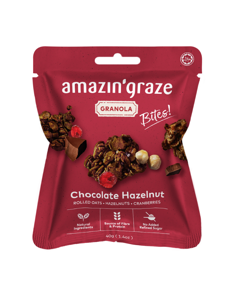 Shop Mini Chocolate Hazelnut Granola Bites – Amazin' Graze Singapore